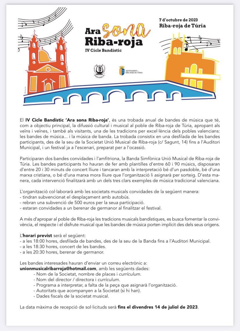 IV Cicle Bandístic 'Ara sona Riba-roja' - COESSM